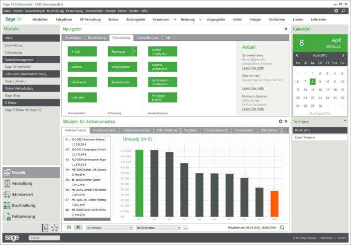 Sage 50 Connected - kaufmännische Komplettlösung / ERP