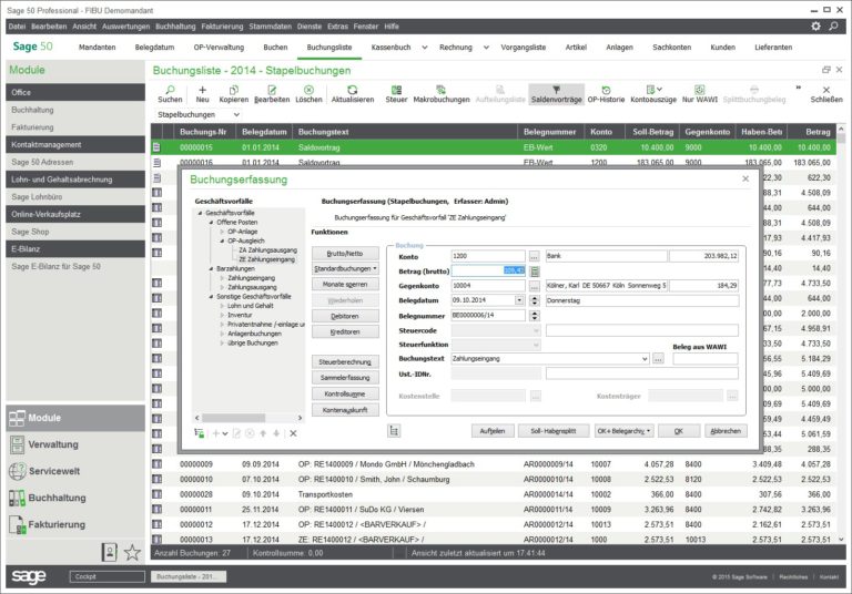 Sage 50 in der Connected-Variante - kaufmännische Komplettlösung / ERP